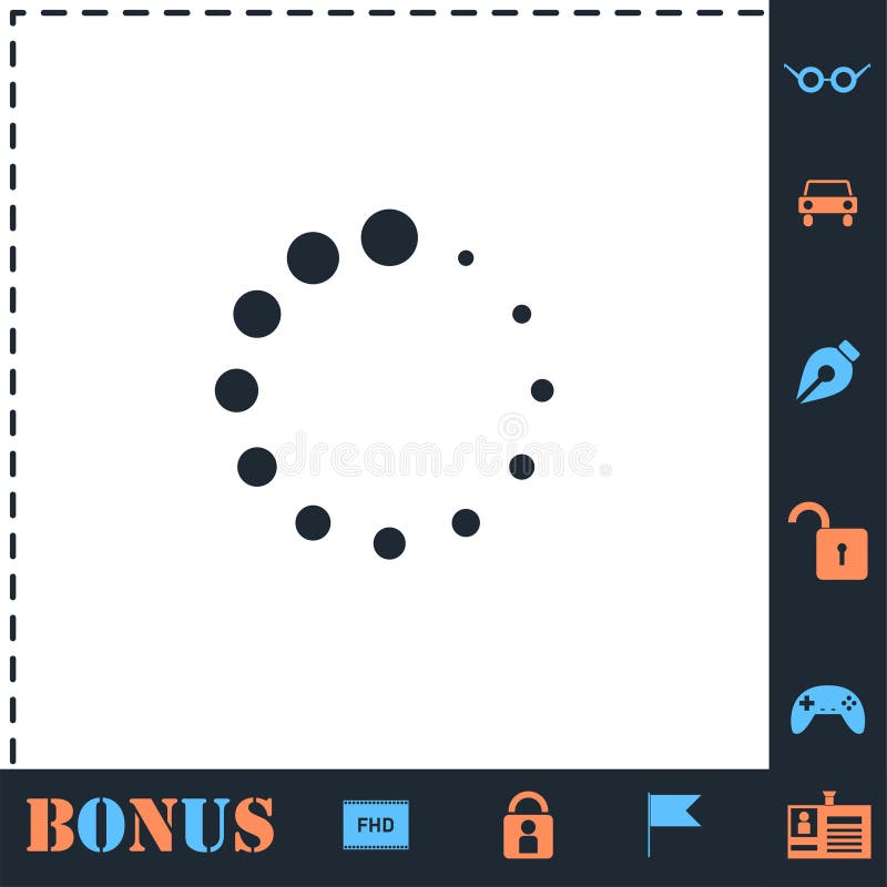 Loading icon flat stock vector. Illustration of isolated - 146517230