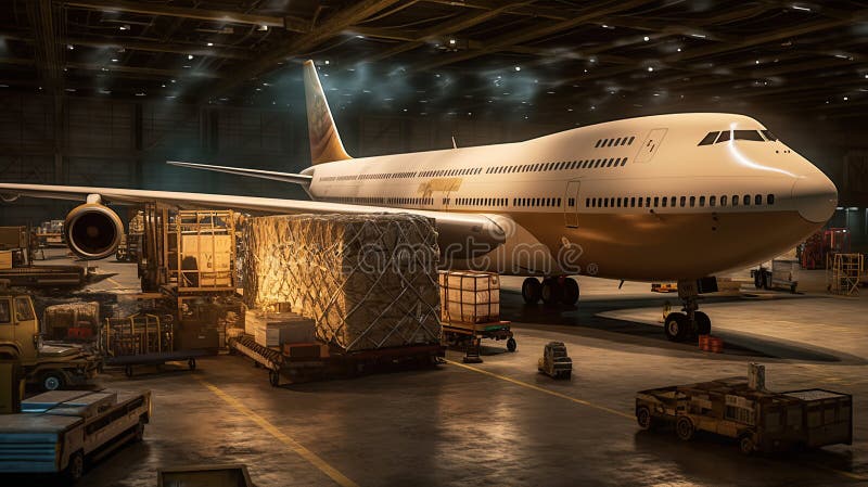 Loading into the Plane at the Airport with Ai Generated Stock ...