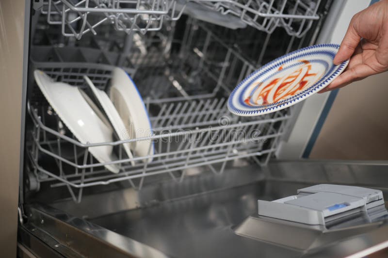 Loading Plates into a Dishwasher for Thorough and Efficient Cleaning ...