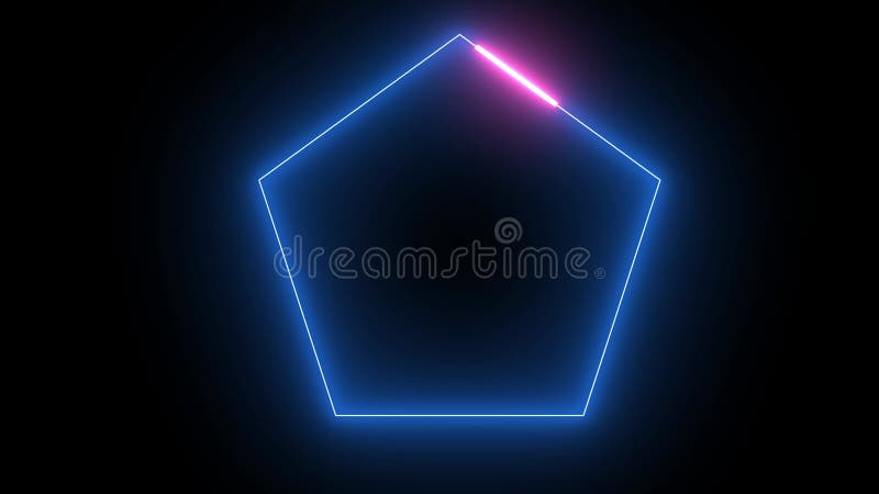 Loading Polygon Video With Glow Loading Animation On Background Stock Footage Video Of