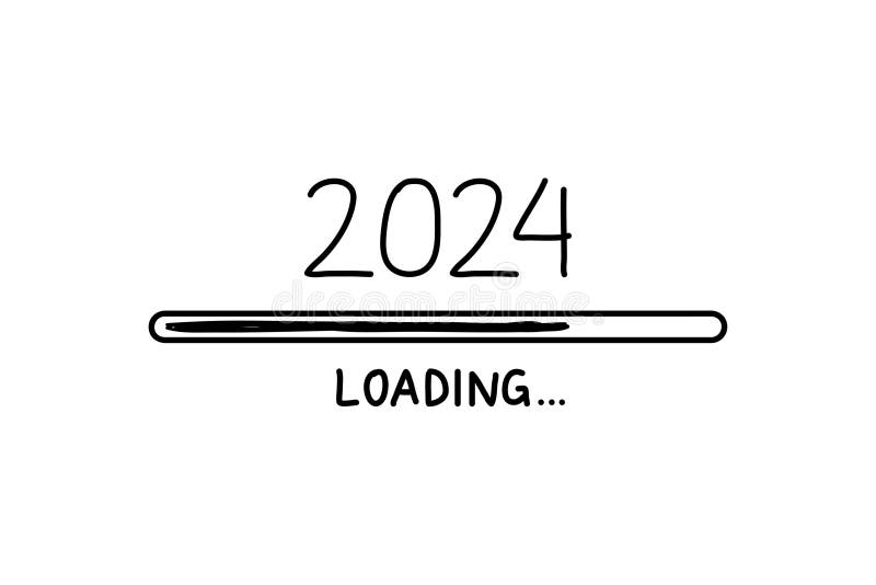 Loading Process Ahead of the 2024 New Year Stock Vector - Illustration ...