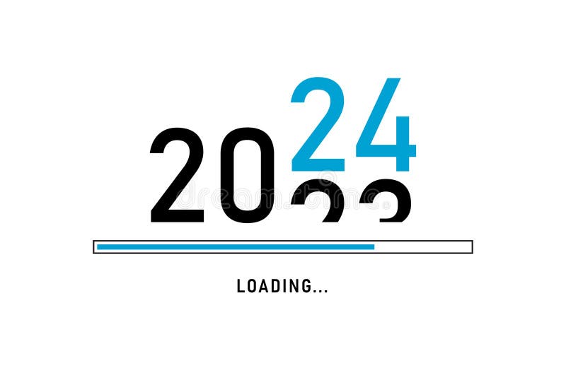 Loading Process Ahead of New Year 2024 Stock Vector - Illustration of ...