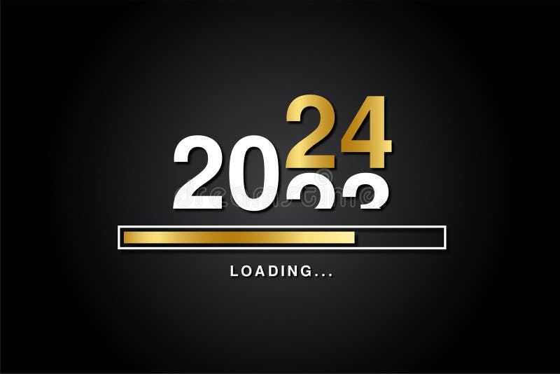 Loading Process Ahead of New Year 2024 Stock Vector - Illustration of ...