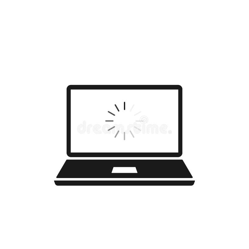 Loading Process in Laptop Screen. Vector Illustration Stock ...