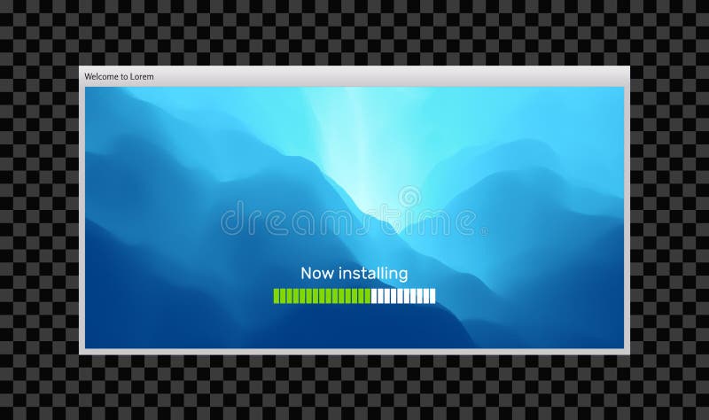 Loading Process Screen. Installing App or Software. Progress Loading ...