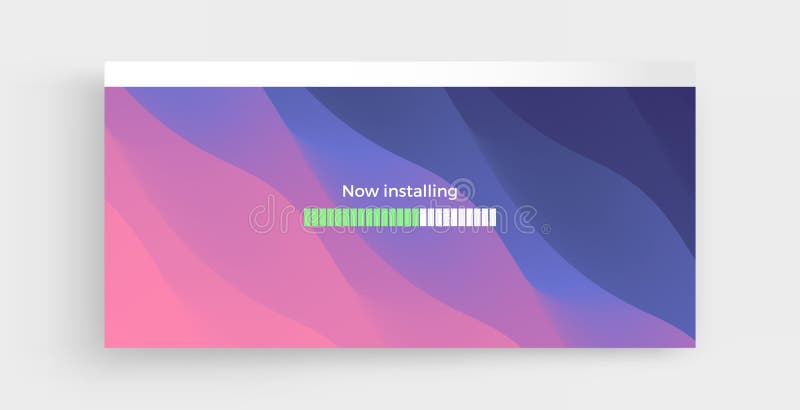 Loading Process Screen Installing App Or Software Progress Loading