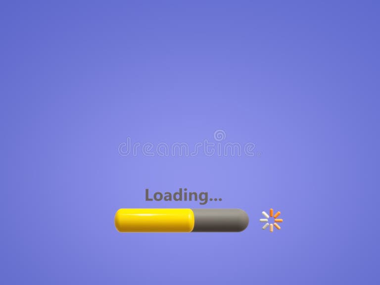Loading Process Screen on Light Blue Background. Load Process More Than ...