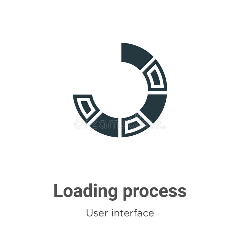 Loading Process Vector Icon on White Background. Flat Vector Loading ...