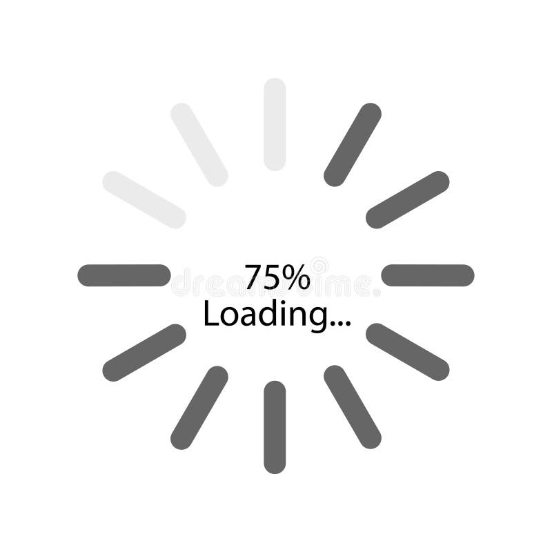 Loading Progress Bar. Circle Shape. 75 Loading. White Background ... Loading Progress Bar. Circle Shape. 75 Loading. White Background ...