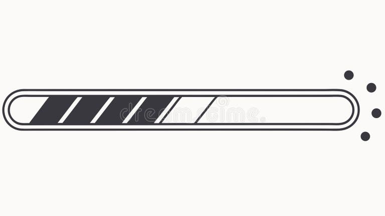 Loading Progress Bar, Data Processing and Digital Status Icon, Vector ...