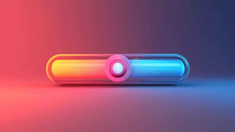 Loading Progress Bar Icon Designed with a Gradient Color Scheme and Smooth Edges Stock ...