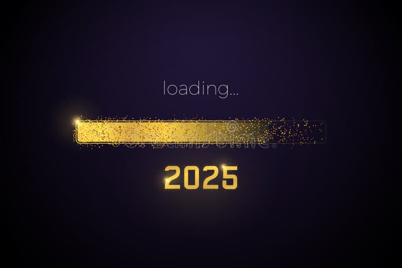 2025 Loading Progress Bar Reaching the End of 2024. Happy New Year Eve ...