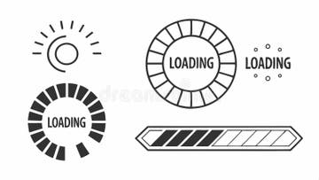 Loading Progress Bar Set, Data Loading and Process Indicator Vector Design Generative AI Stock ...