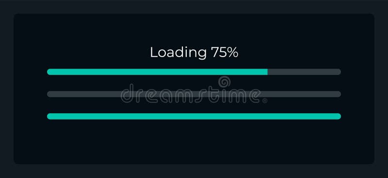 Loading Progress Bar UI Element Template Stock Vector - Illustration of ...