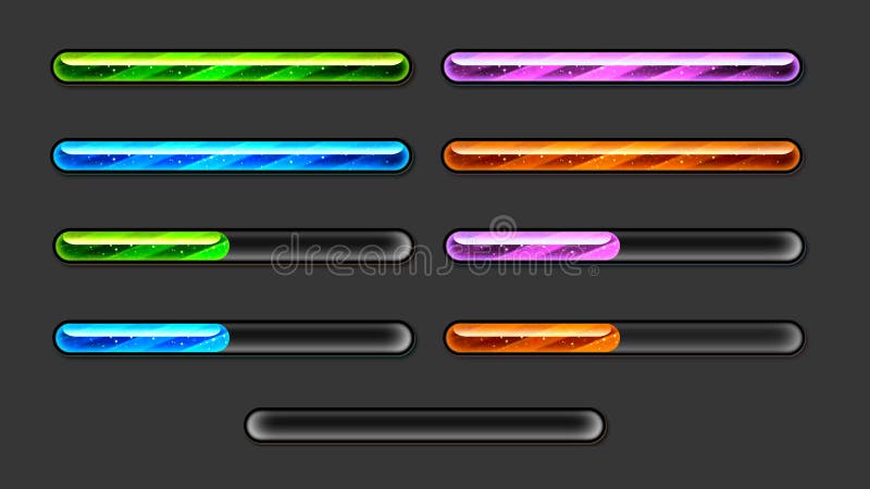 Colorfull Progress Bars Stock Illustrations – 3 Colorfull Progress Bars ...