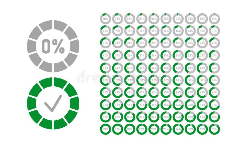 Loading Progress Circles. the Circle Icon Template Segment Ranges from ...