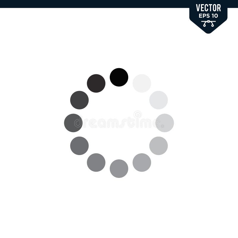 Loading Progress Icon Collection in Glyph Style, Solid Color Vector ...