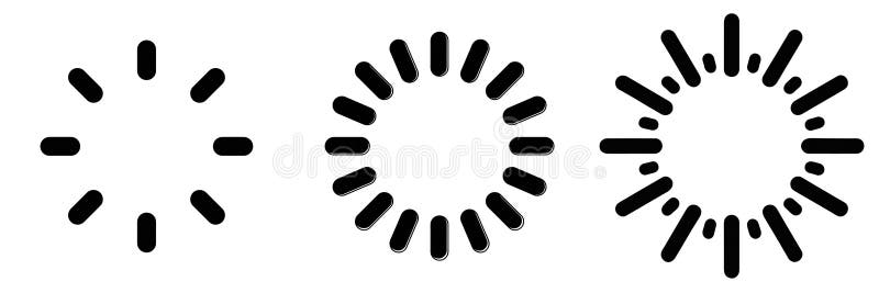 Loading Progress Icons Displaying Percentages Zero through Hundred in ...