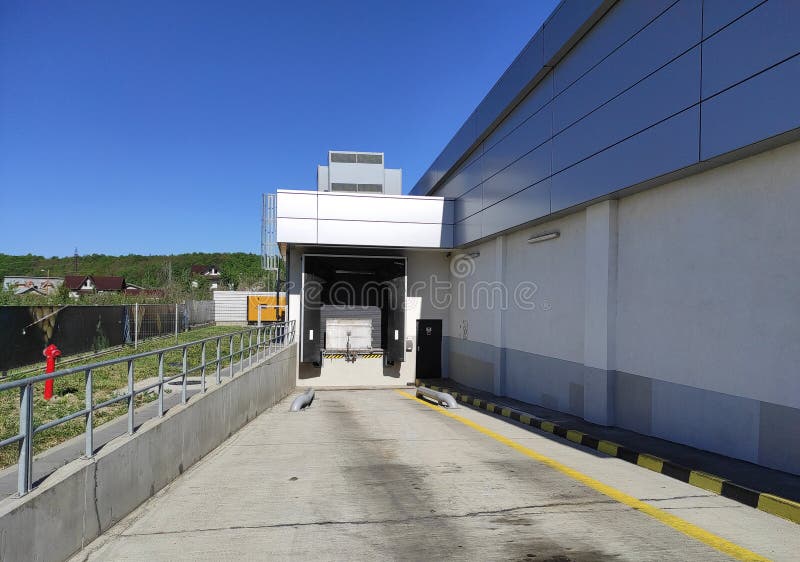 Loading Ramp for Trucks from Shopping Mall Stock Photo - Image of ...