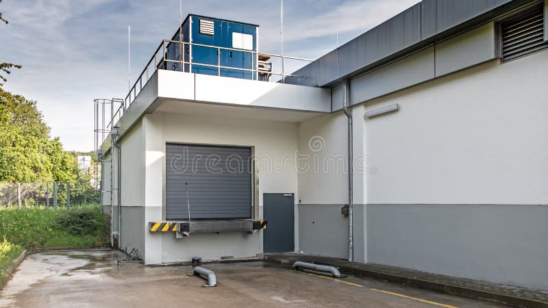 Truck Loading ramp stock photo. Image of garage, logistics - 100687118