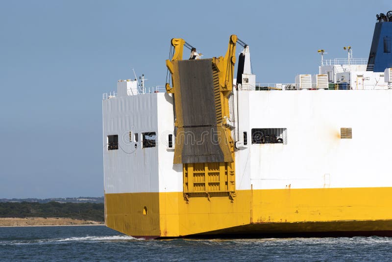 Ramp of a big vessel stock image. Image of container - 49491985