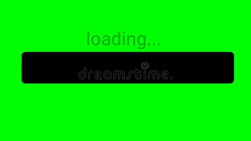 Loading, Rectangular, Flat Style, on a Green and White Background Stock ...