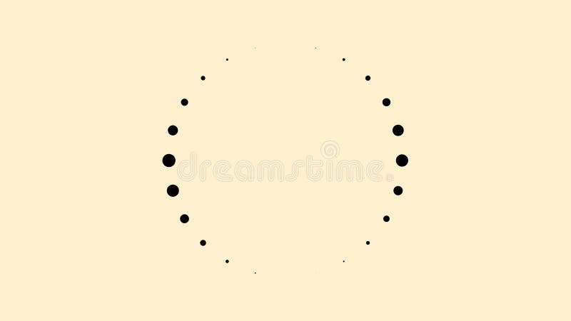 Loading Round Icon on Light Beige Background with Blinking Black ...
