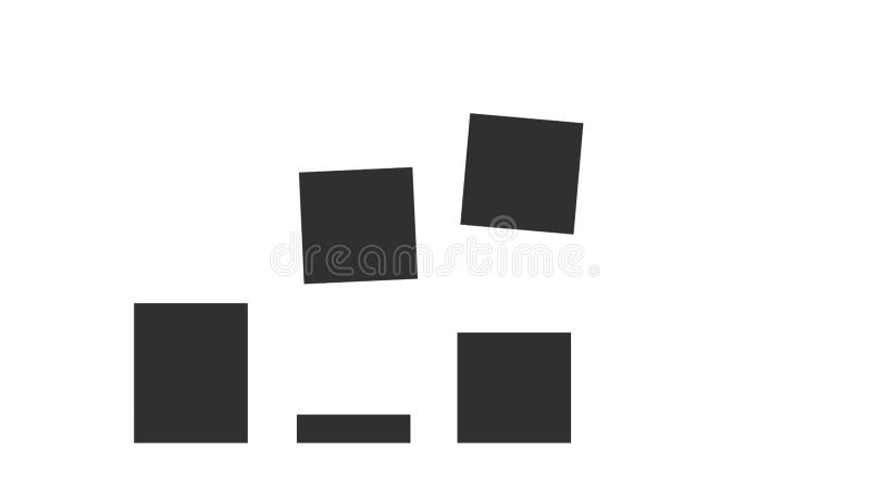 Loading Screen Bars Animation with Gray Rotating Squares Stock Video ...