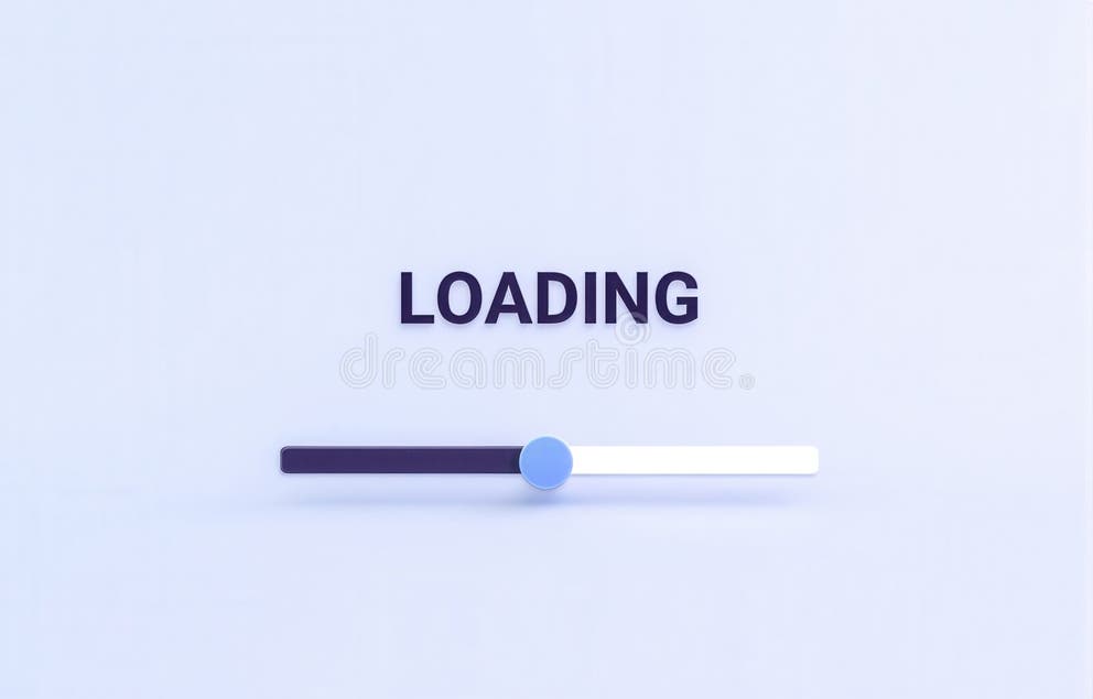 Loading Screen with Blue Progress Circle, Modern Design, Digital ...