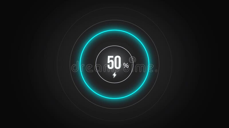 Loading screen at 50 . stock illustration. Illustration of tech - 349363587