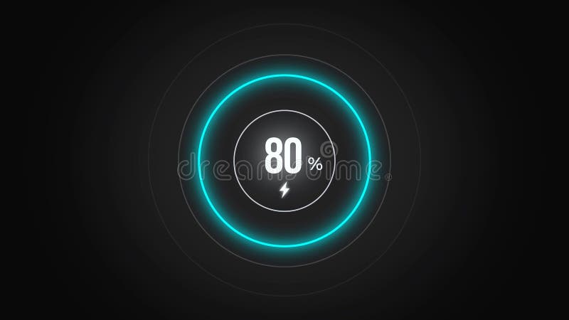 Loading screen at 80 . stock illustration. Illustration of cell - 349363683