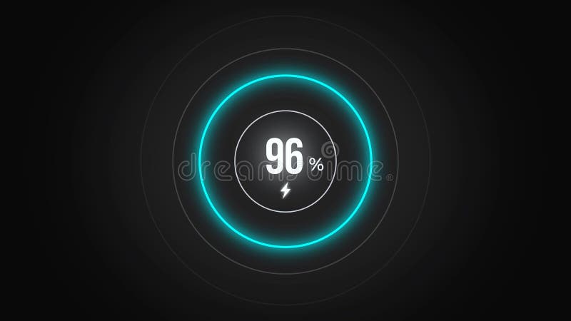Loading screen at 96 . stock illustration. Illustration of charging ...