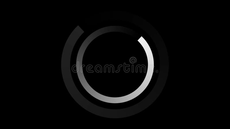 4k Loading Screen - Black Line on White Background. Animation Circle ...