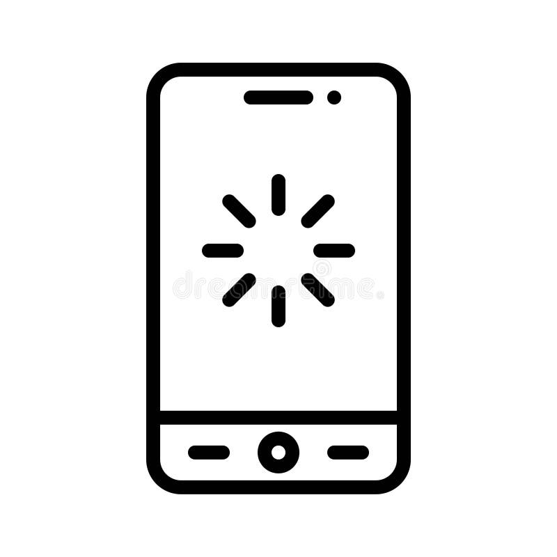 Loading Screen Icon, Mobile Application Vector Illustration Stock ...