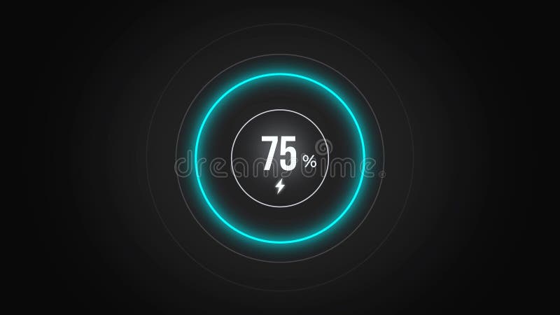 Loading screen at 75 . stock illustration. Illustration of cell - 349363664