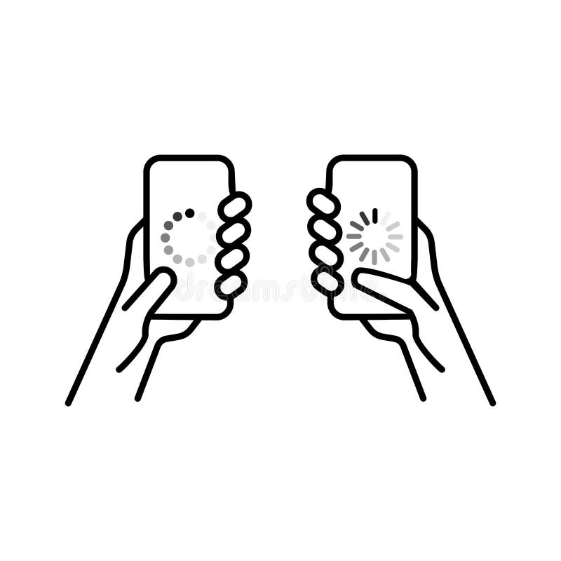 Loading Screen Phone. Loading Phone Stock Vector - Illustration of ...