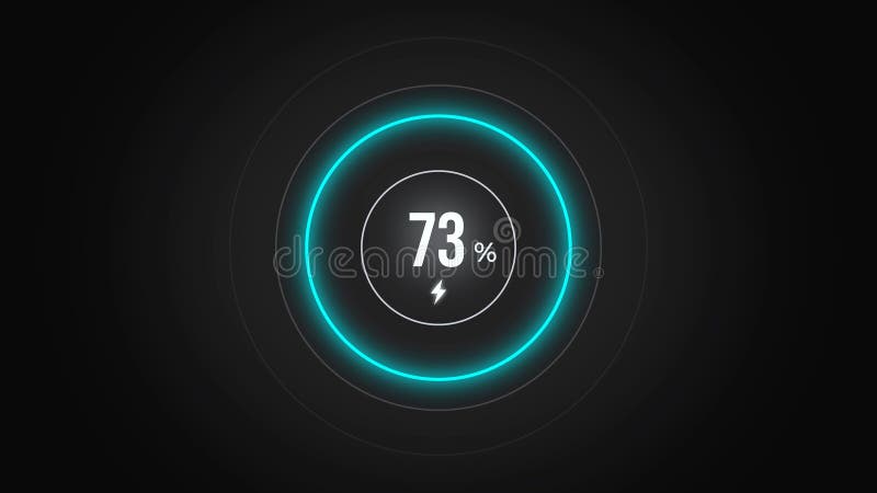 Loading screen at 73 . stock illustration. Illustration of 73percent ...