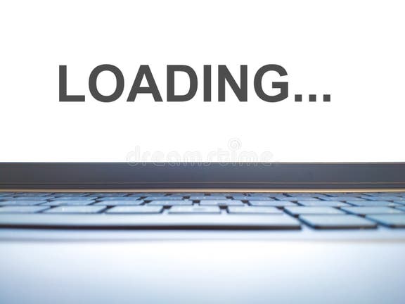 Loading on the Screen of a Working Laptop. Operating System and ...