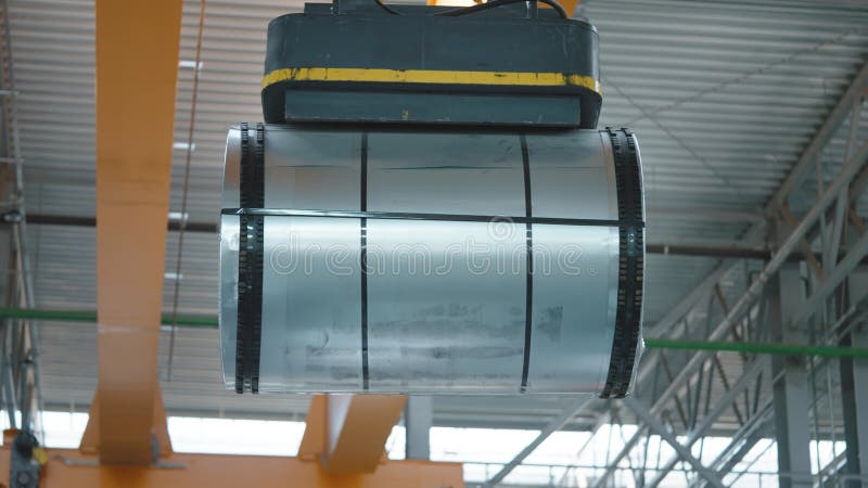 Loading Sheet Metal in a Warehouse Using a Crane and an Electromagnet ...