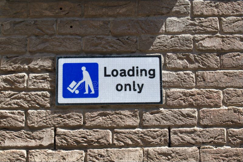 Loading only Sign in Blue and White Stock Image - Image of scissor ...