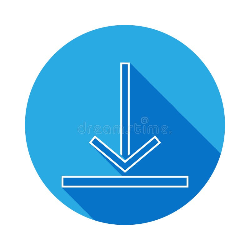 Loading Sign Icon with Long Shadow. Thin Line Icon for Website Design ...