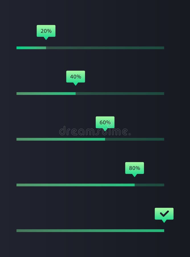 Loading sign set stock vector. Illustration of success - 245068297
