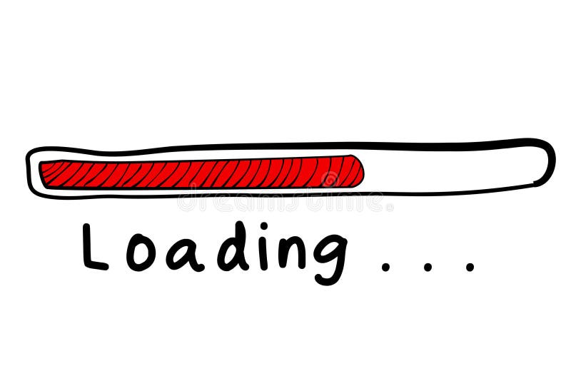 Loading Sign, Simple Vector Hand Draw Sketch Stock Vector ...