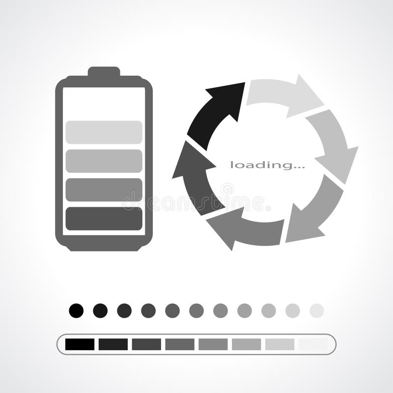 Loading signs stock vector. Illustration of progress - 47948482