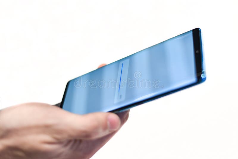 Loading on the Smartphone Screen in Hand, Isolate Stock Photo - Image ...