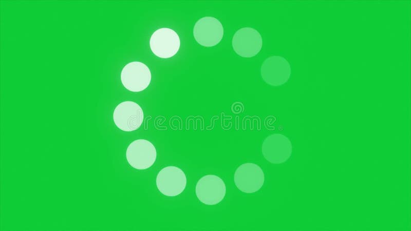 Loading Spinner Animation on Green Screen Background . Loop Animation of Different Type Loading ...