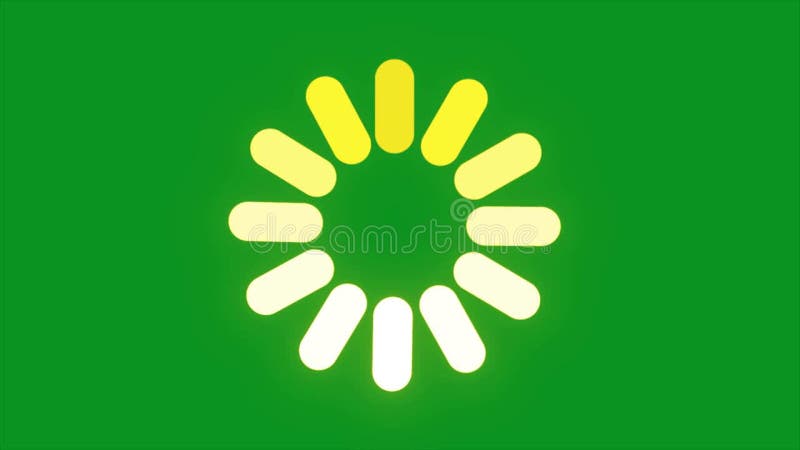 Loading Spinner Animation on Green Screen Background . Loop Animation ...