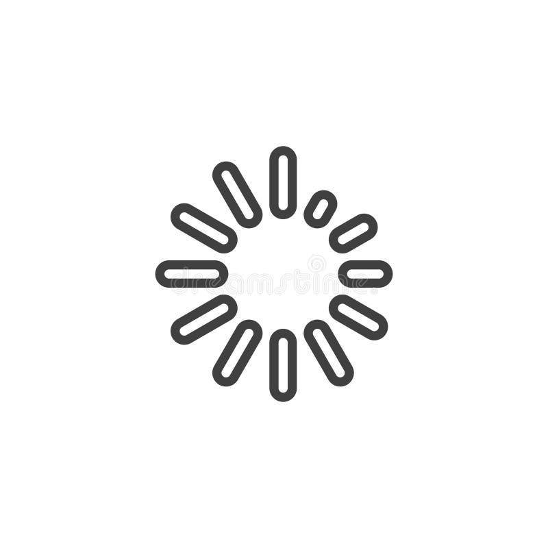 Loading Spinner line icon stock illustration. Illustration of repeat ...