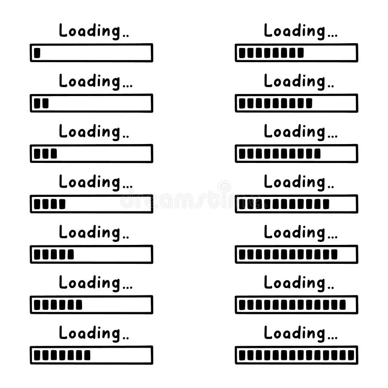 Loading, Status and Progress Bar. Stock Vector - Illustration of summer ...