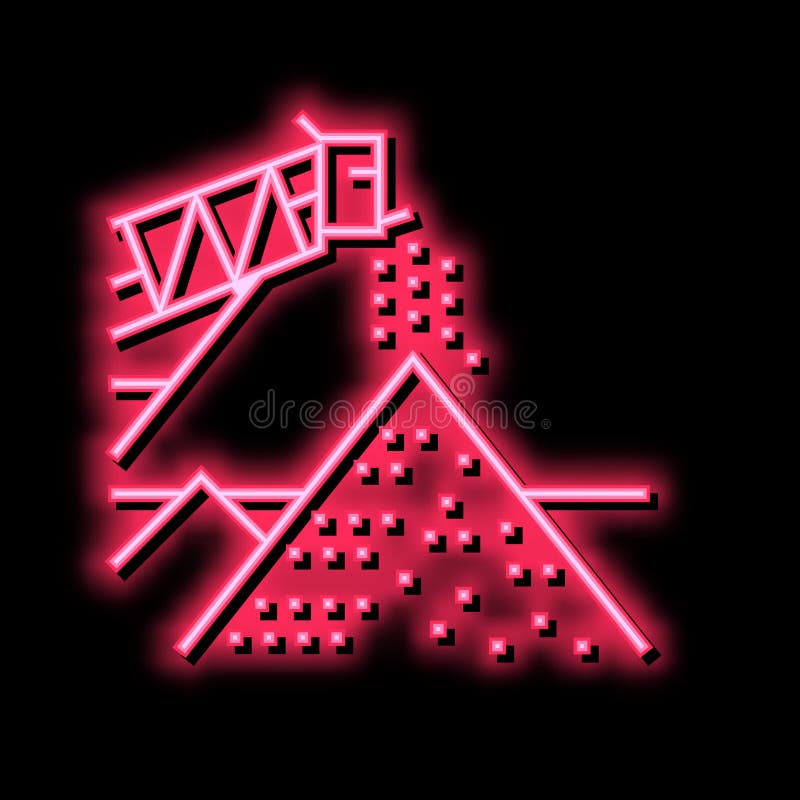 Loading Stone Machine Tower Neon Glow Icon Illustration Stock Vector ...